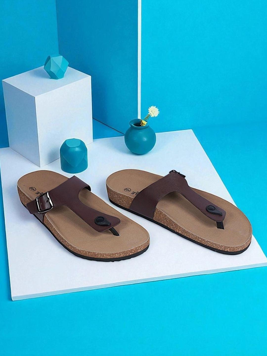 Buy Truffle Collection Men Open Toe Flats - Flats for Men 36633682 | Myntra
