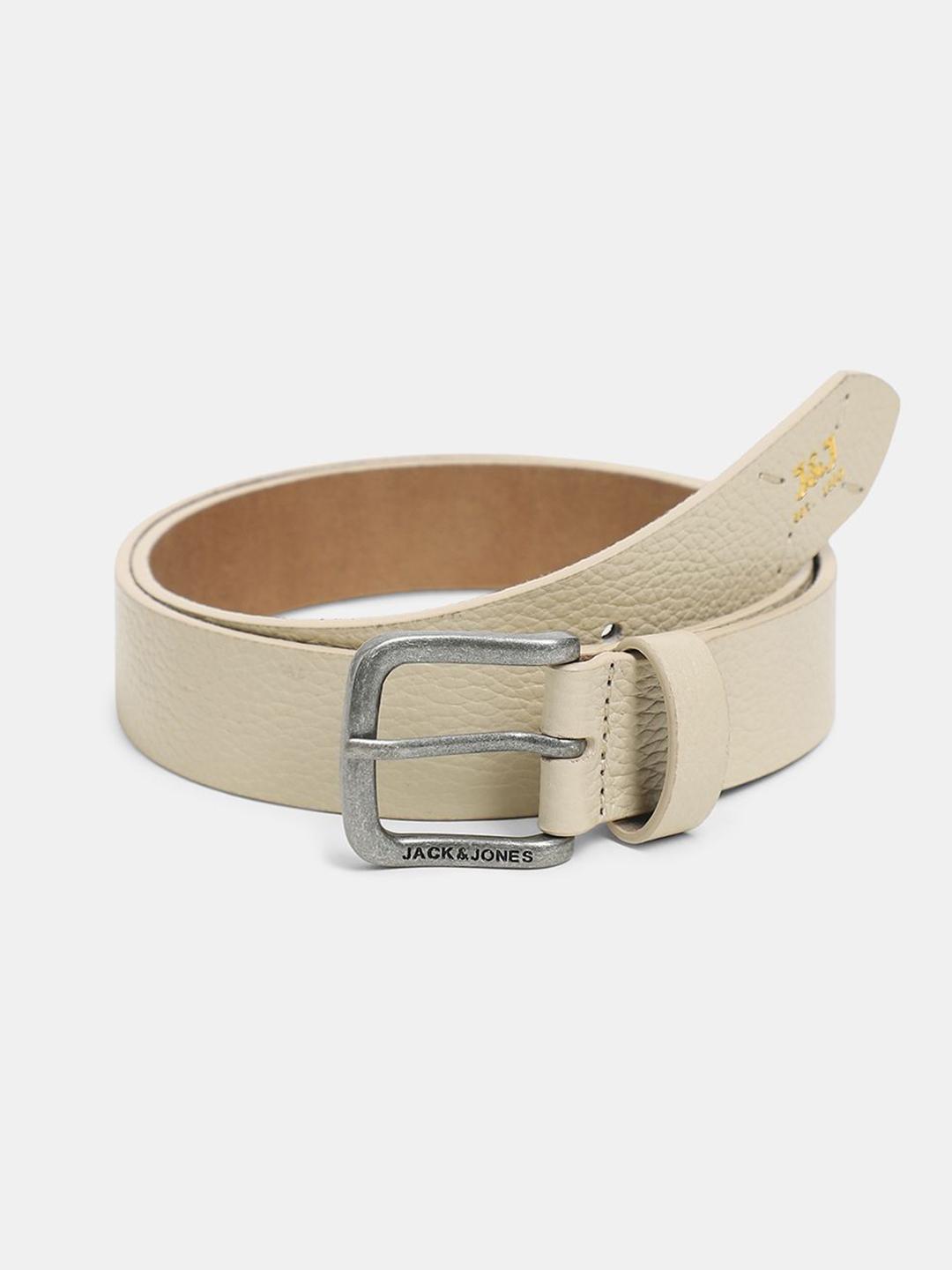 Buy Jack & Jones Men Textured Leather Belt - Belts for Men 36792046 ...