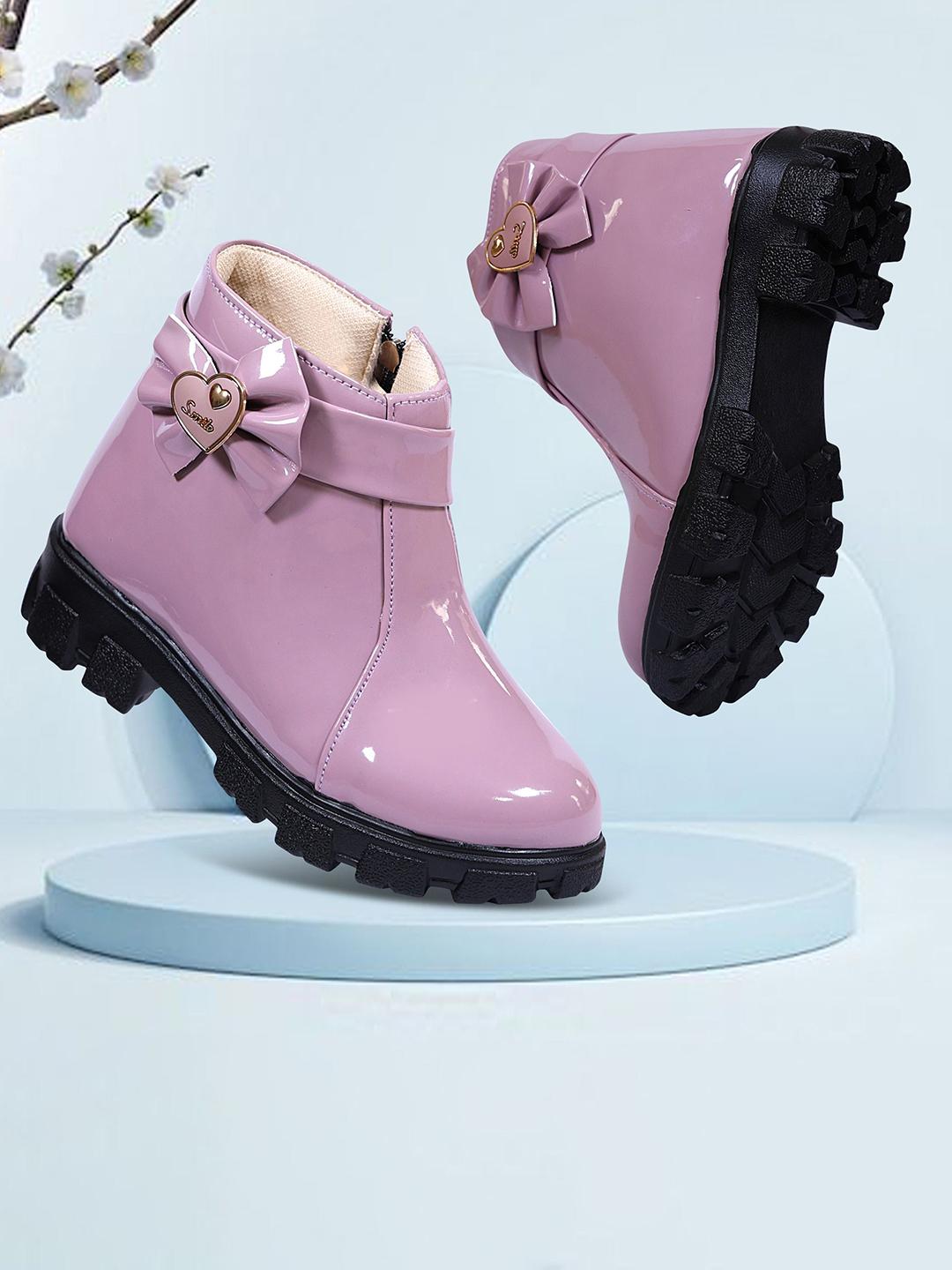 Buy MUKUNDU Girls Mid Top Bow Detail Boots - Boots for Girls 36751497 ...