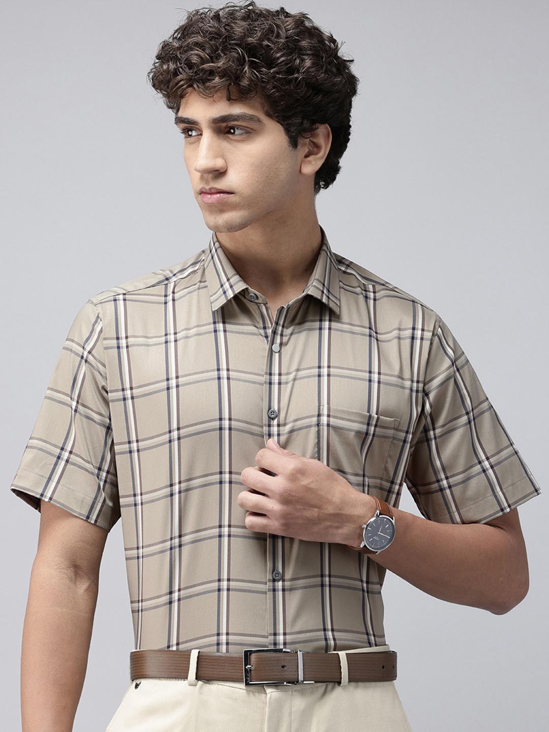 Buy Van Heusen Custom Fit Checked Formal Shirt - Shirts for Men ...