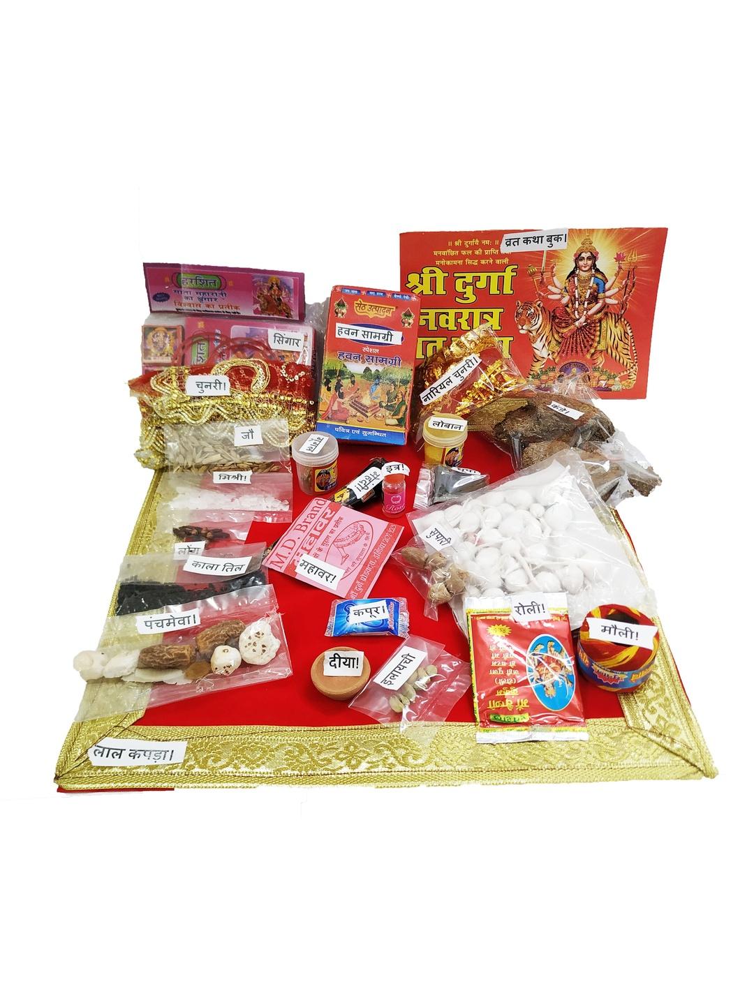 Buy Vrinde Navratri Pooja Samagri Kit - Pooja Essentials for Unisex ...