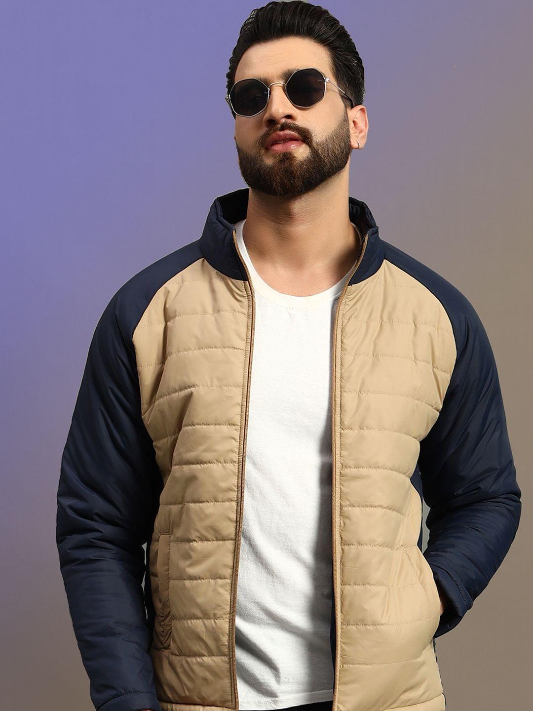 Buy SZN Men Fawn Colourblocked Puffer Jacket - Jackets for Men 36812178 ...