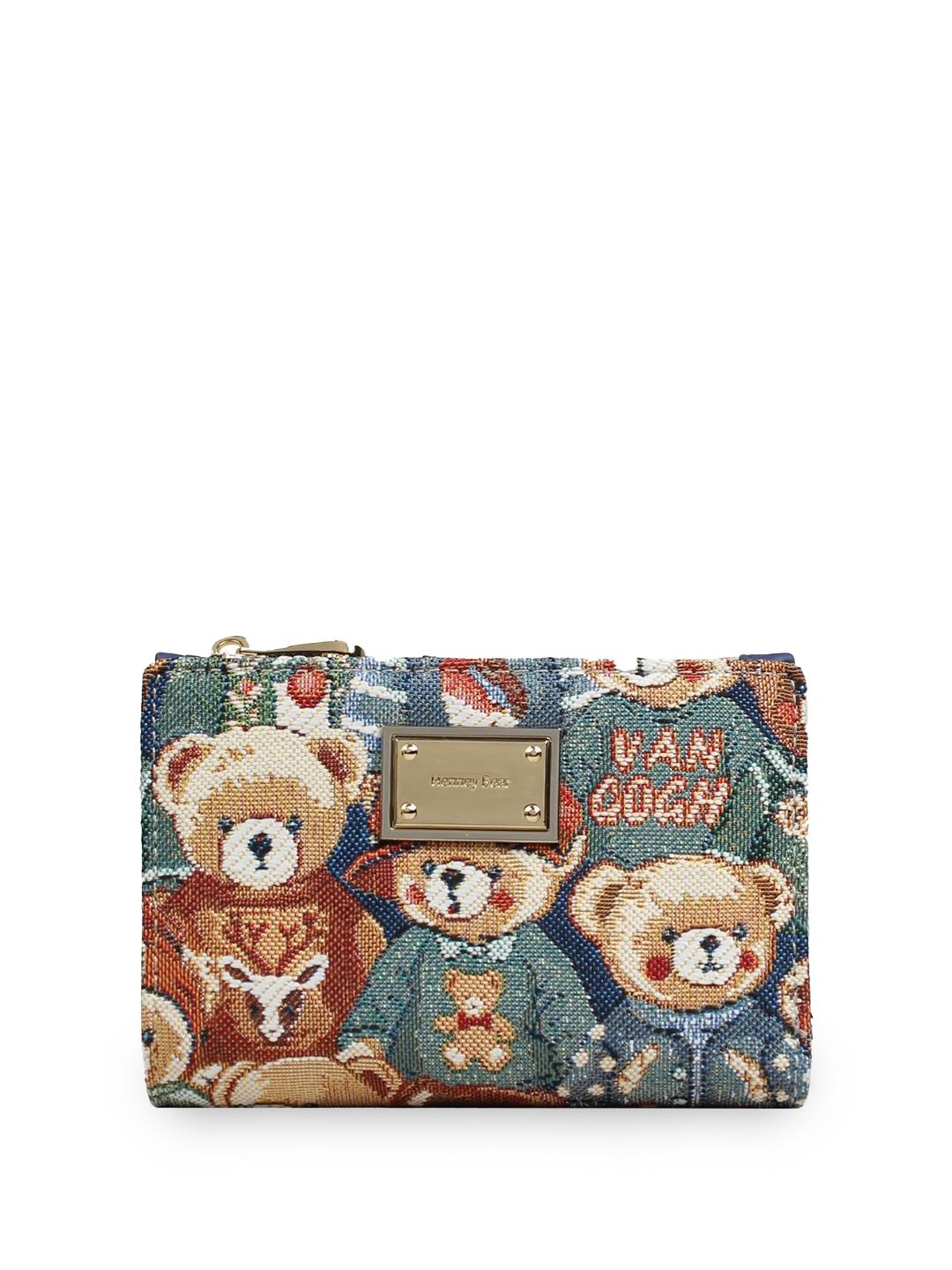 Buy Henney Bear Women Textured Two Fold Wallet - Wallets for Women ...
