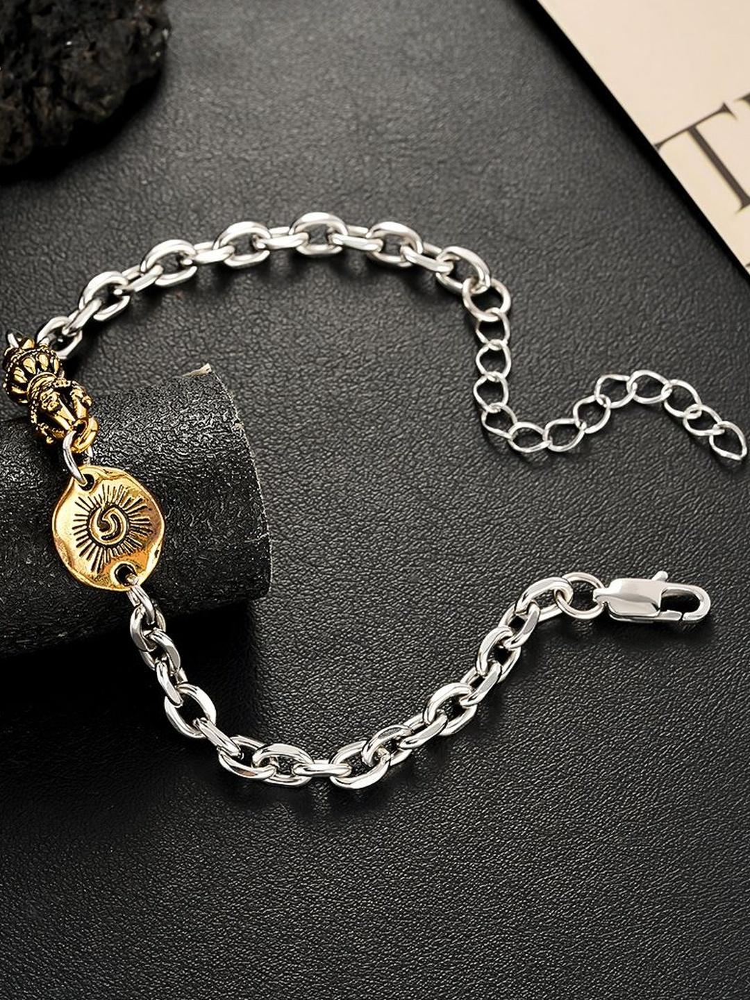 Buy StyleCast X Revolte Men Handcrafted Silver Plated Armlet Bracelet ...