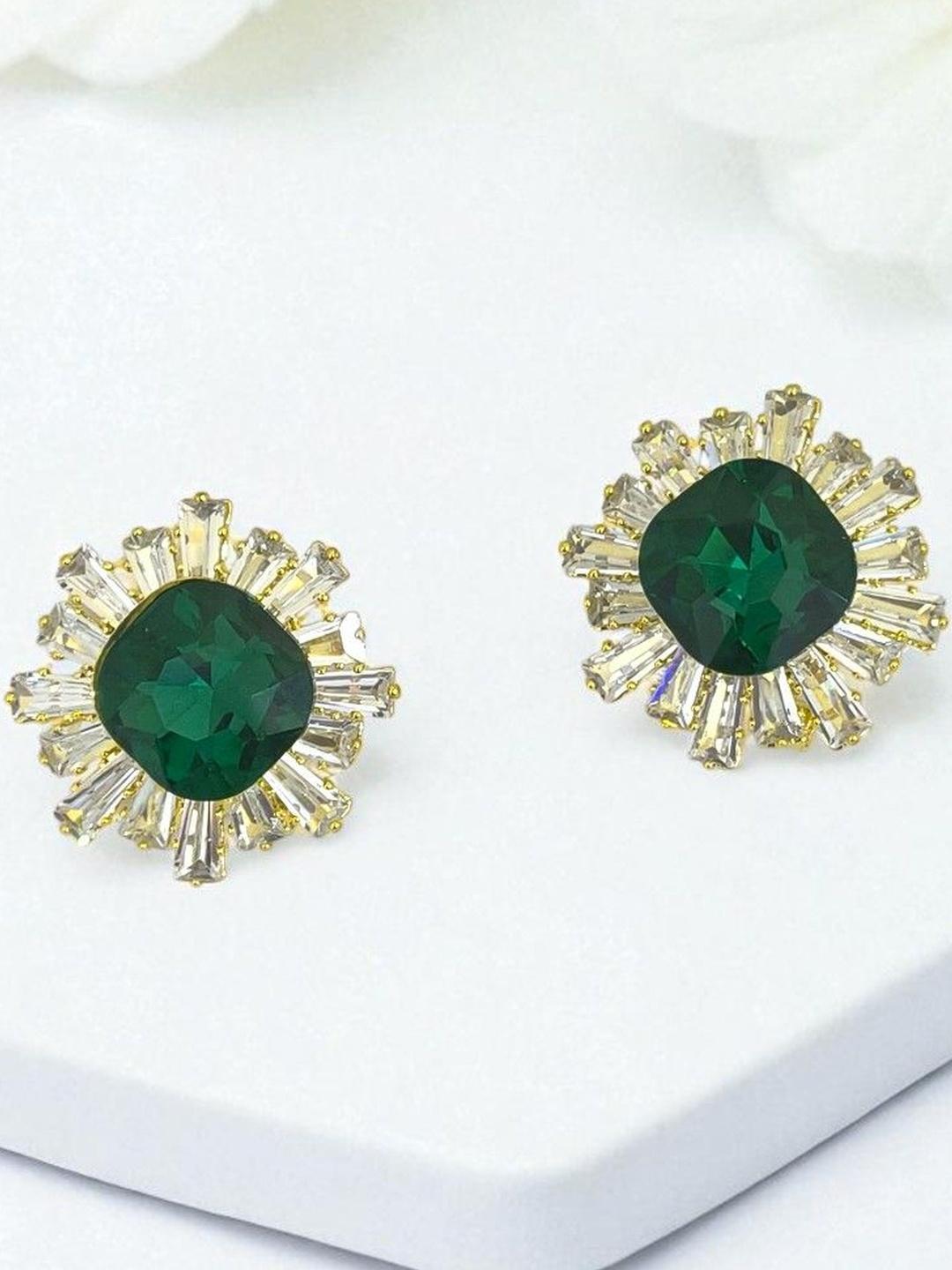 Buy AVANT GARDE PARIS Gold Plated Cubic Zirconia Studded Circular ...
