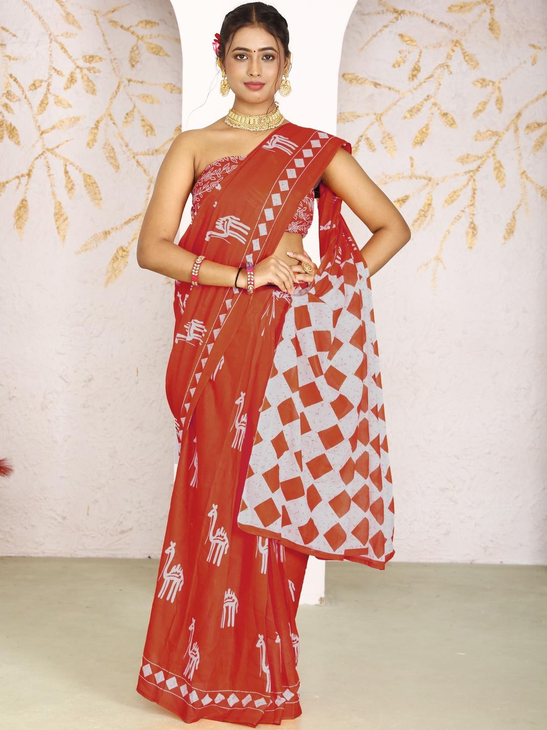 Buy Anouk Printed Pure Cotton Ready To Wear Saree With Pocket - Sarees ...