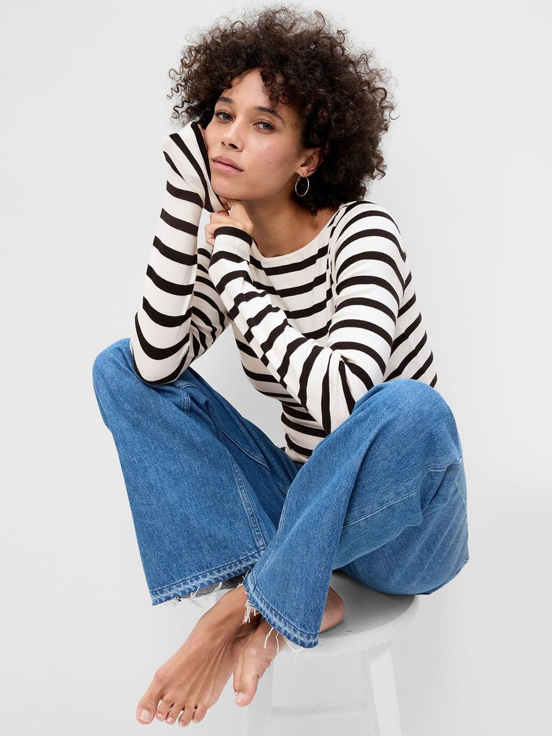 Buy GAP Horizontal Striped Top - Tops for Women 34834005 | Myntra