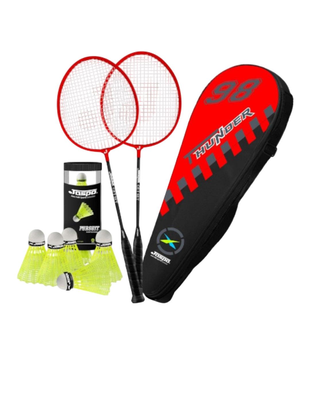 Buy Jaspo Thunder Set Of 2 Badminton Rackets Shuttle Cock & Bag ...