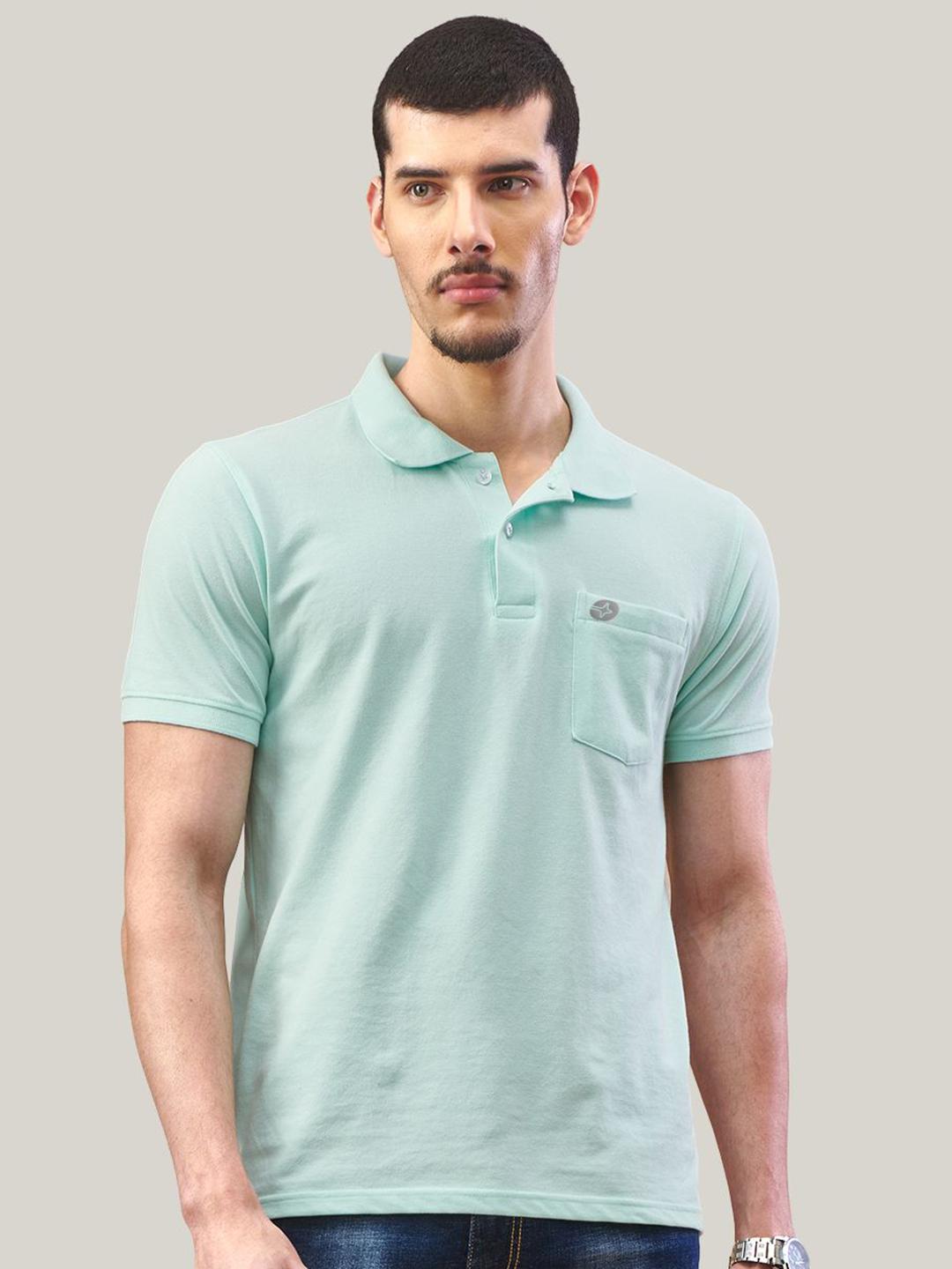 Buy LUX NITRO Men Solid Polo Collar Cotton T Shirt - Tshirts for Men ...