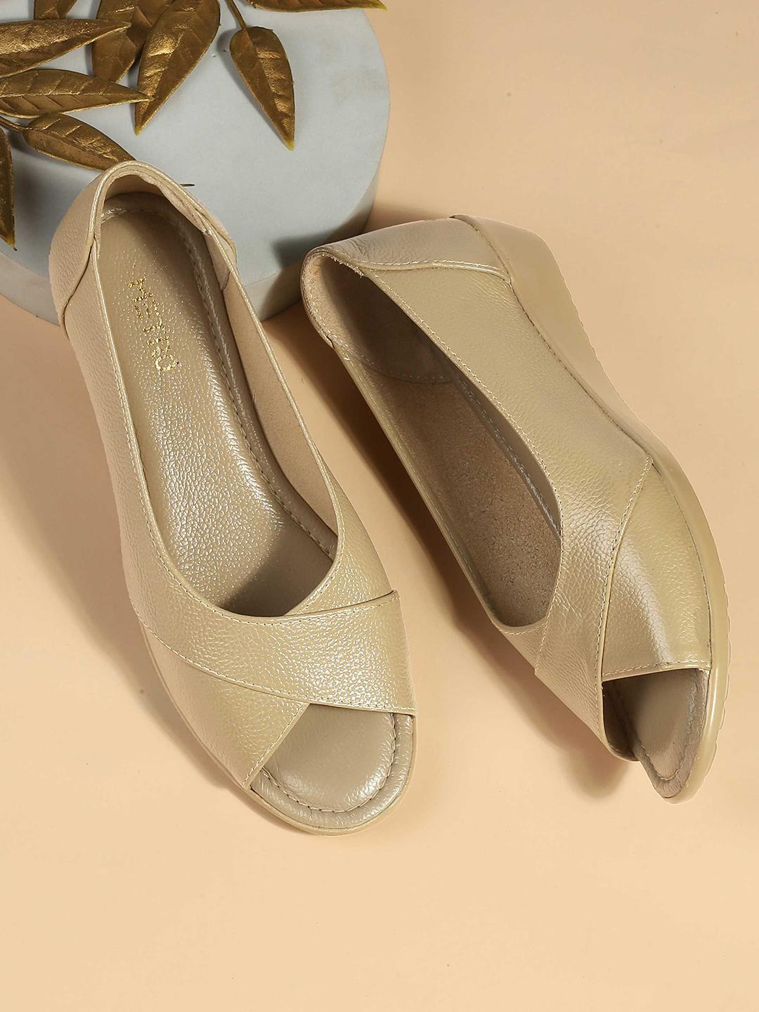 Buy Metro Leather Wedge Heeled Peep Toes - Heels for Women 36843701 ...