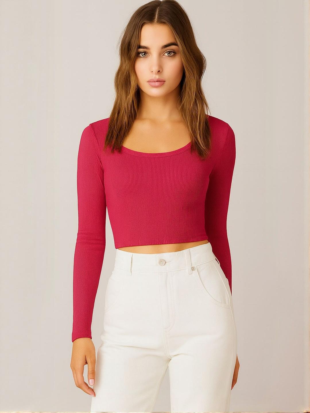 Buy Lagashi Women Pink Cotton Crop Top - Tops for Women 36867101 | Myntra
