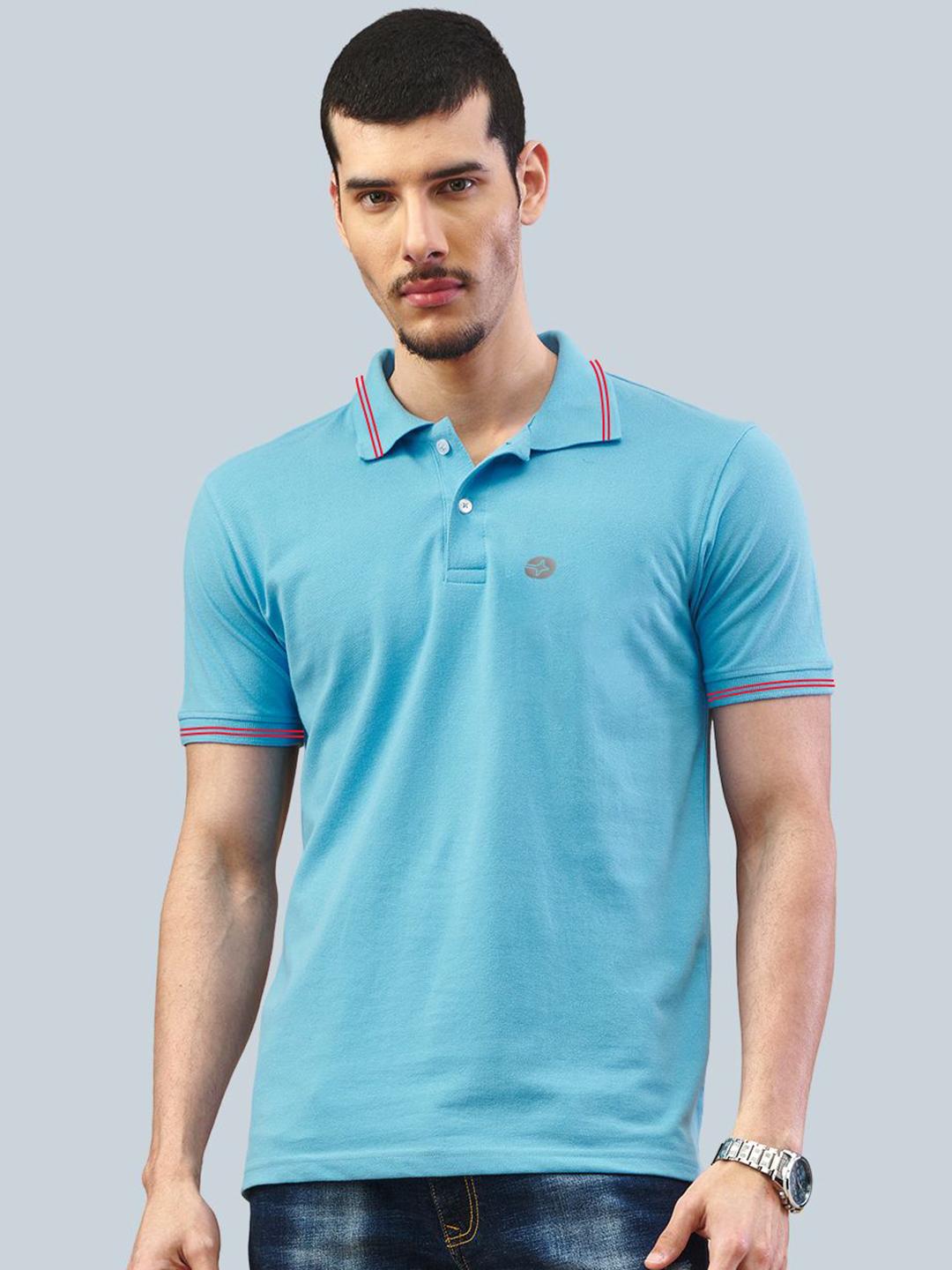 Buy LUX NITRO Men Solid Polo Collar Cotton T Shirt - Tshirts for Men ...