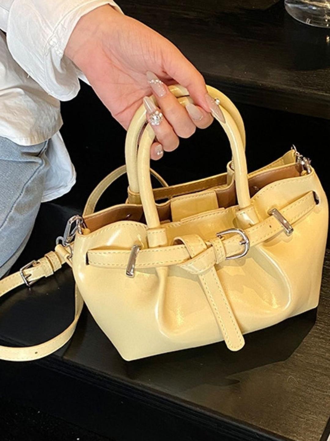 Buy CORSICA Yellow Solid PU Regular Casual Shoulder Bag - Handbags for ...