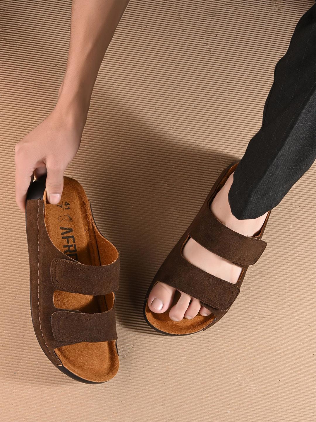 Buy AfroJack Men Comfort Sandals With Velcro Closure - Sandals for Men ...