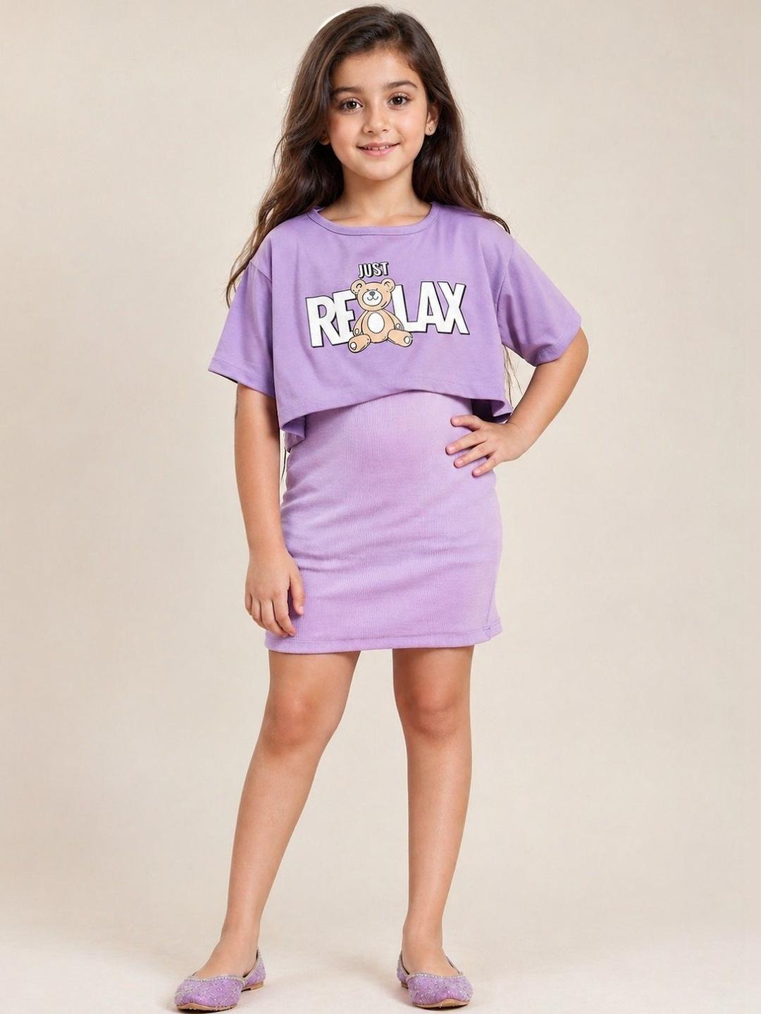 Buy YK Print A Line Mini Dress - Dresses for Girls 41726415 | Myntra