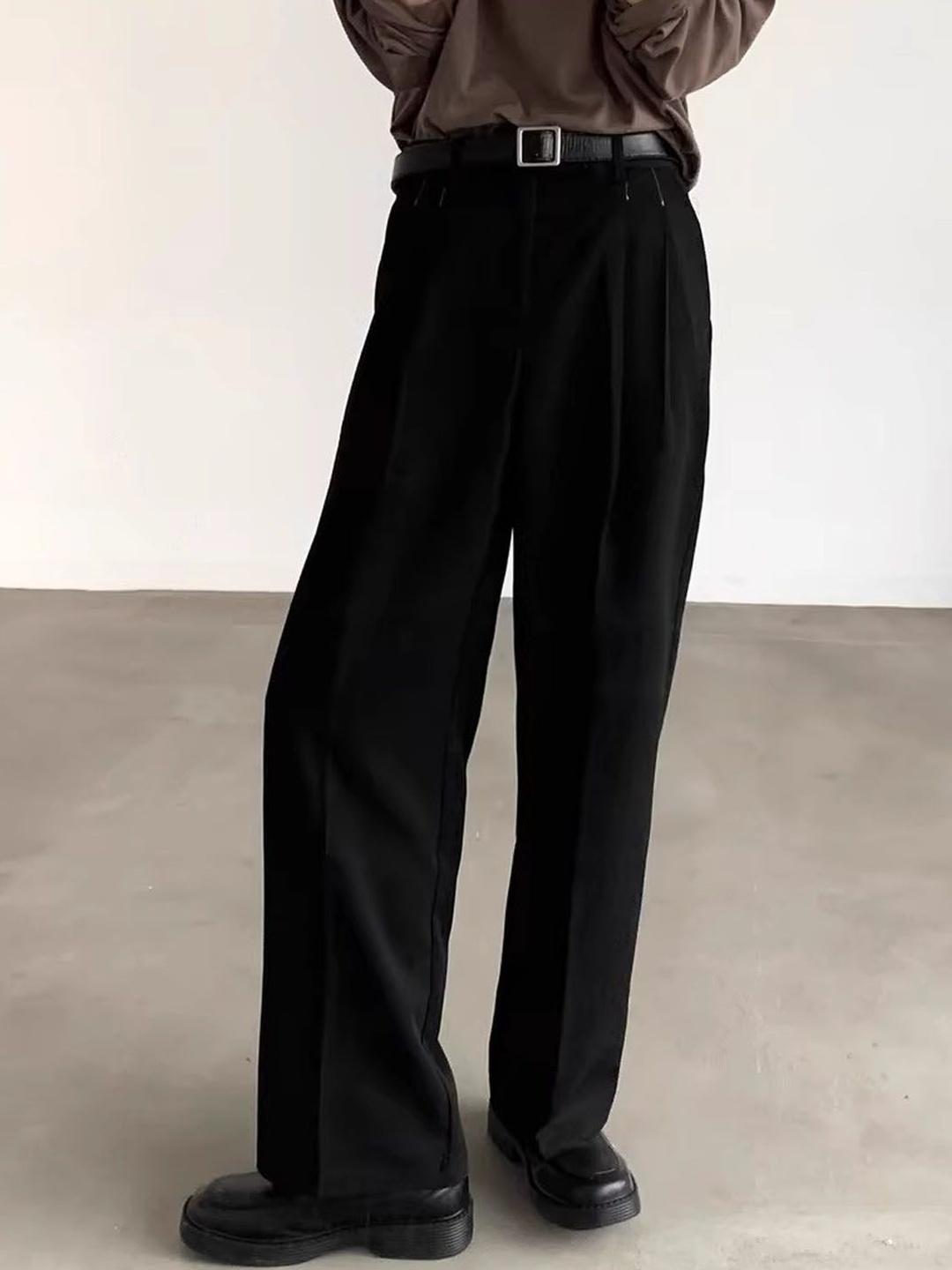 Buy Suo Men Easy Wash Pleated Trousers - Trousers for Men 41727104 | Myntra