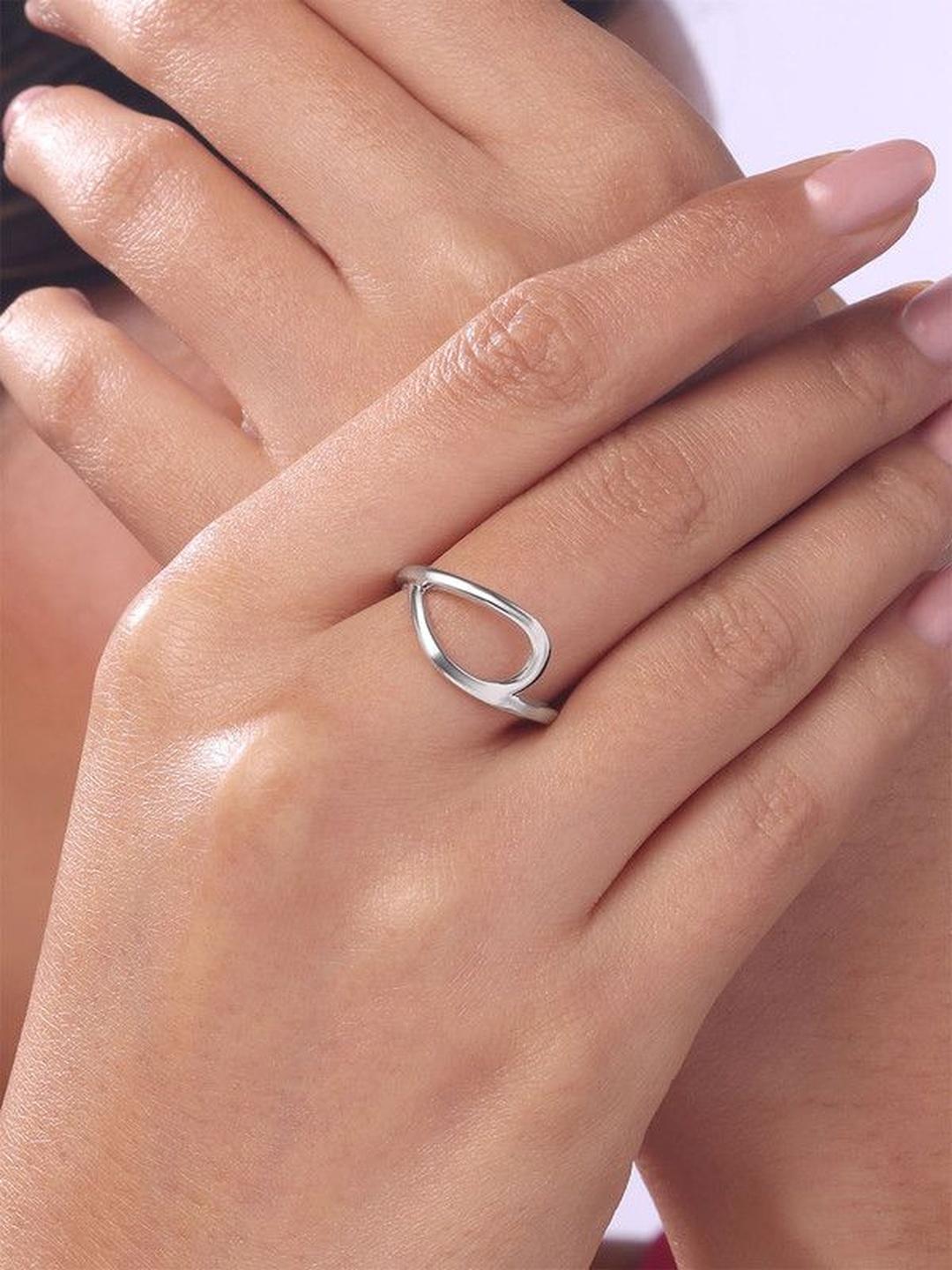 Buy Mia By Tanishq Women Silver Finger Ring - Ring for Women 41737024 ...