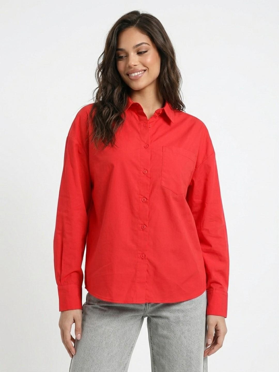 Buy Glitchez Oversized Pure Cotton Casual Shirt - Shirts for Women ...