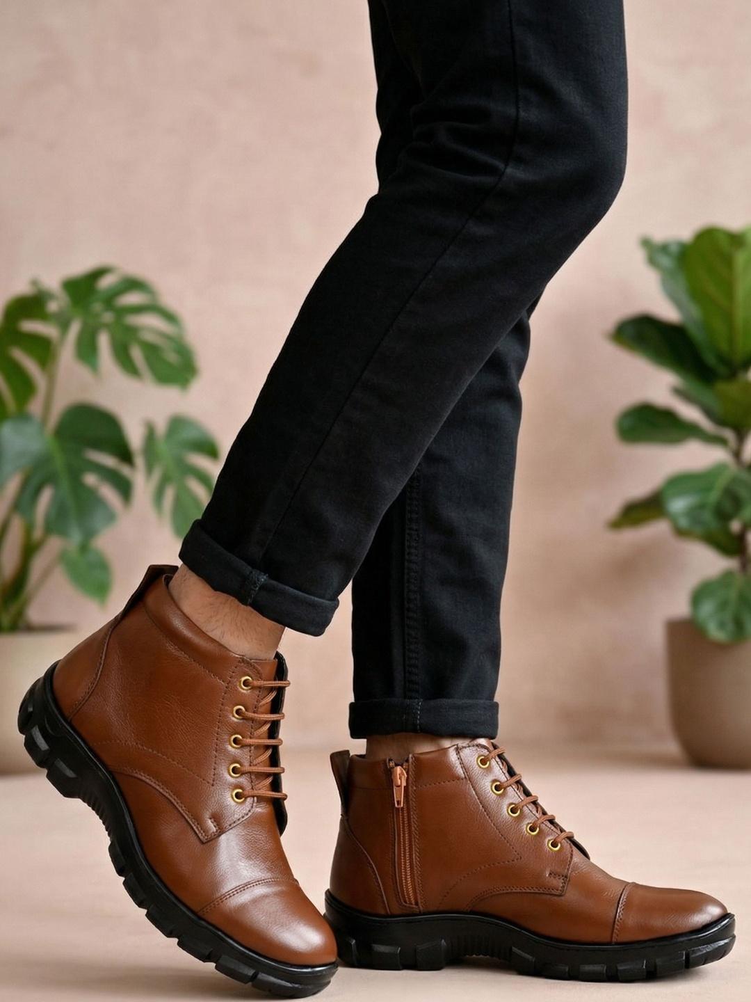 Buy WROC Men Round Toe Lace Ups Regular Boots - Boots for Men 41187364 ...