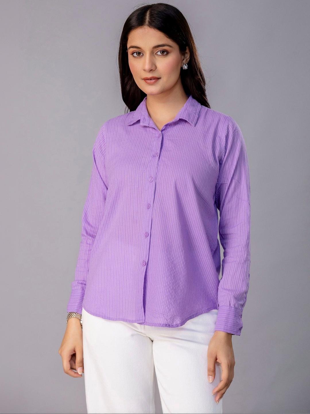 Buy ANNA MONNA Women Katha Cotton Printed Shirt - Tops for Women ...