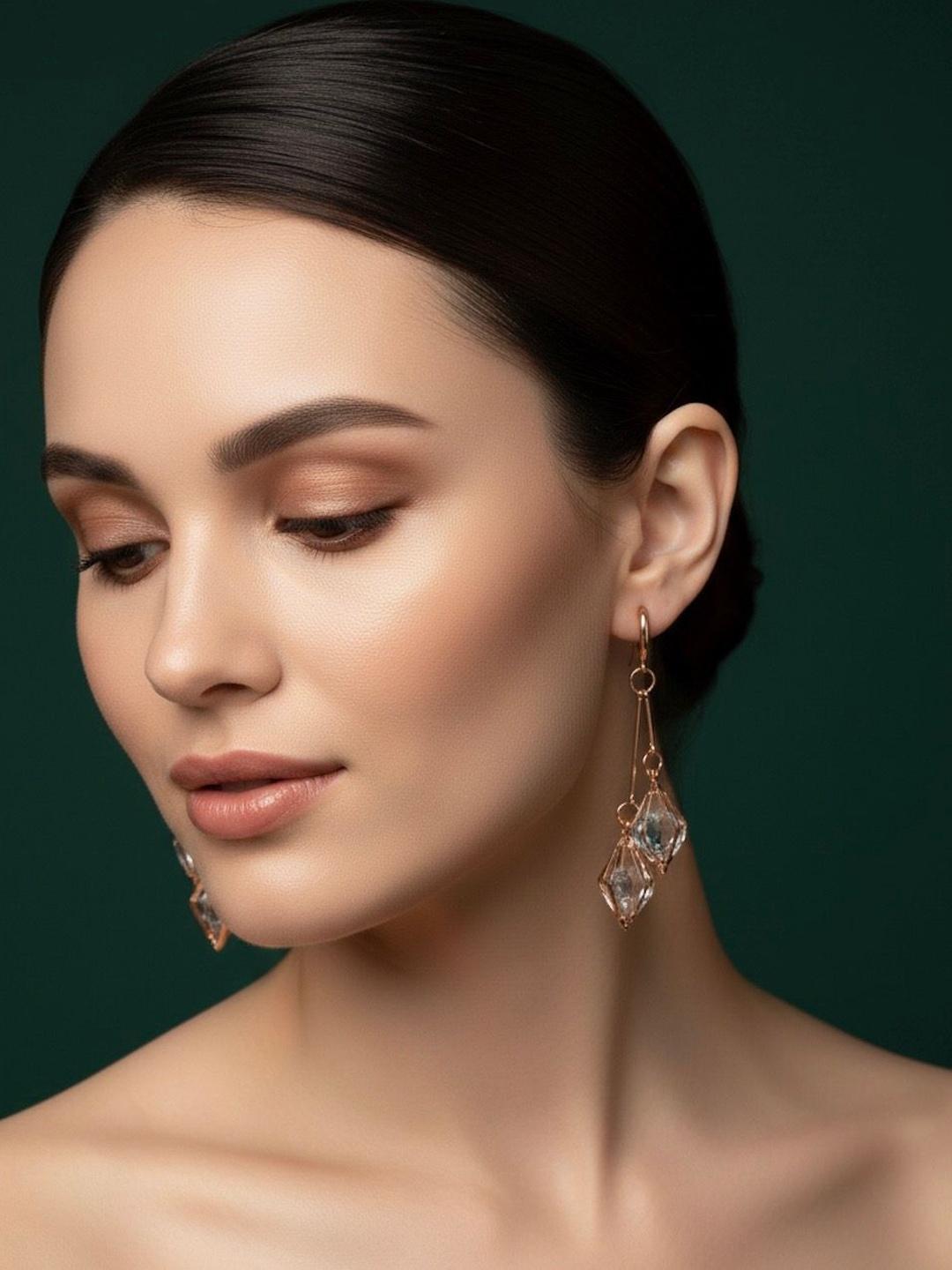Buy DURATI Geometric Drop Earrings - Earrings for Women 39771628 | Myntra