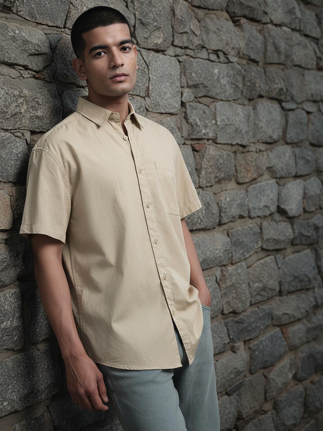 Buy The Roadster Life Co. Pure Cotton Drop Shoulder Sleeves Relaxed Fit ...