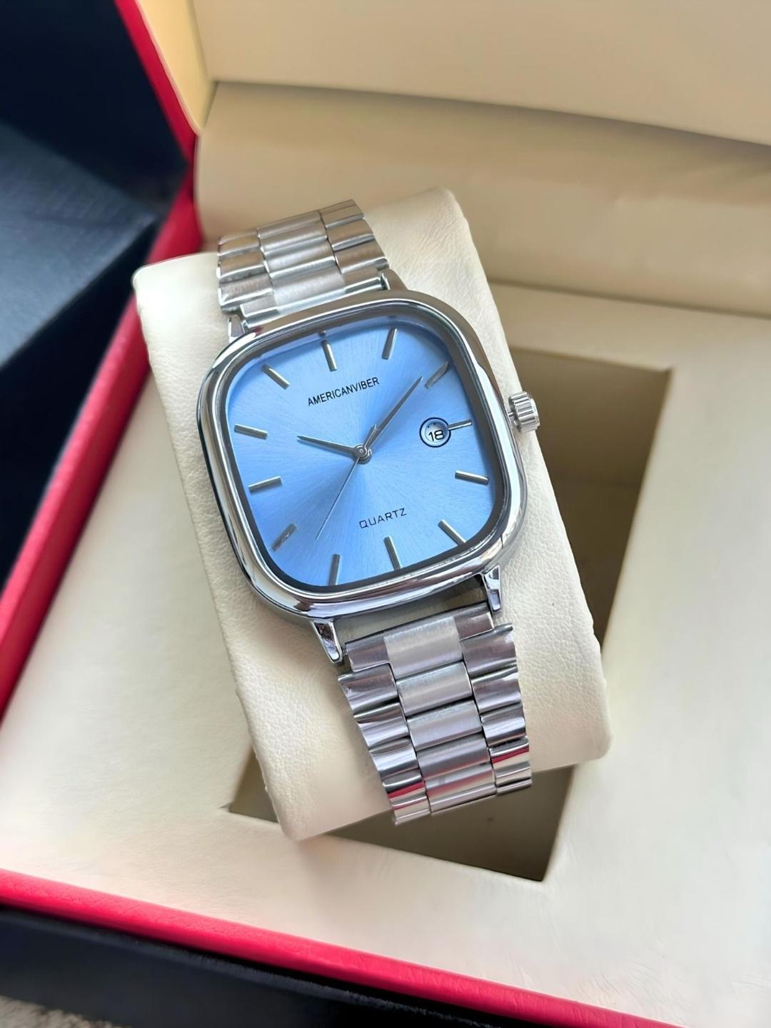 Buy Americanviber Unisex Dial & Stainless Steel Bracelet Style Straps ...