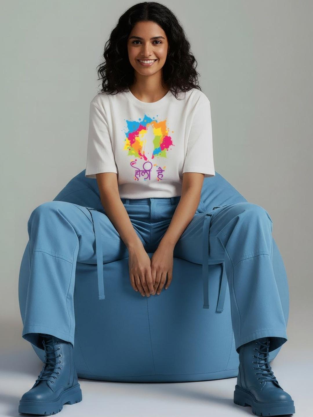 Buy SPLOOSH Women Holi Printed T Shirt - Tshirts for Women 40015320 ...
