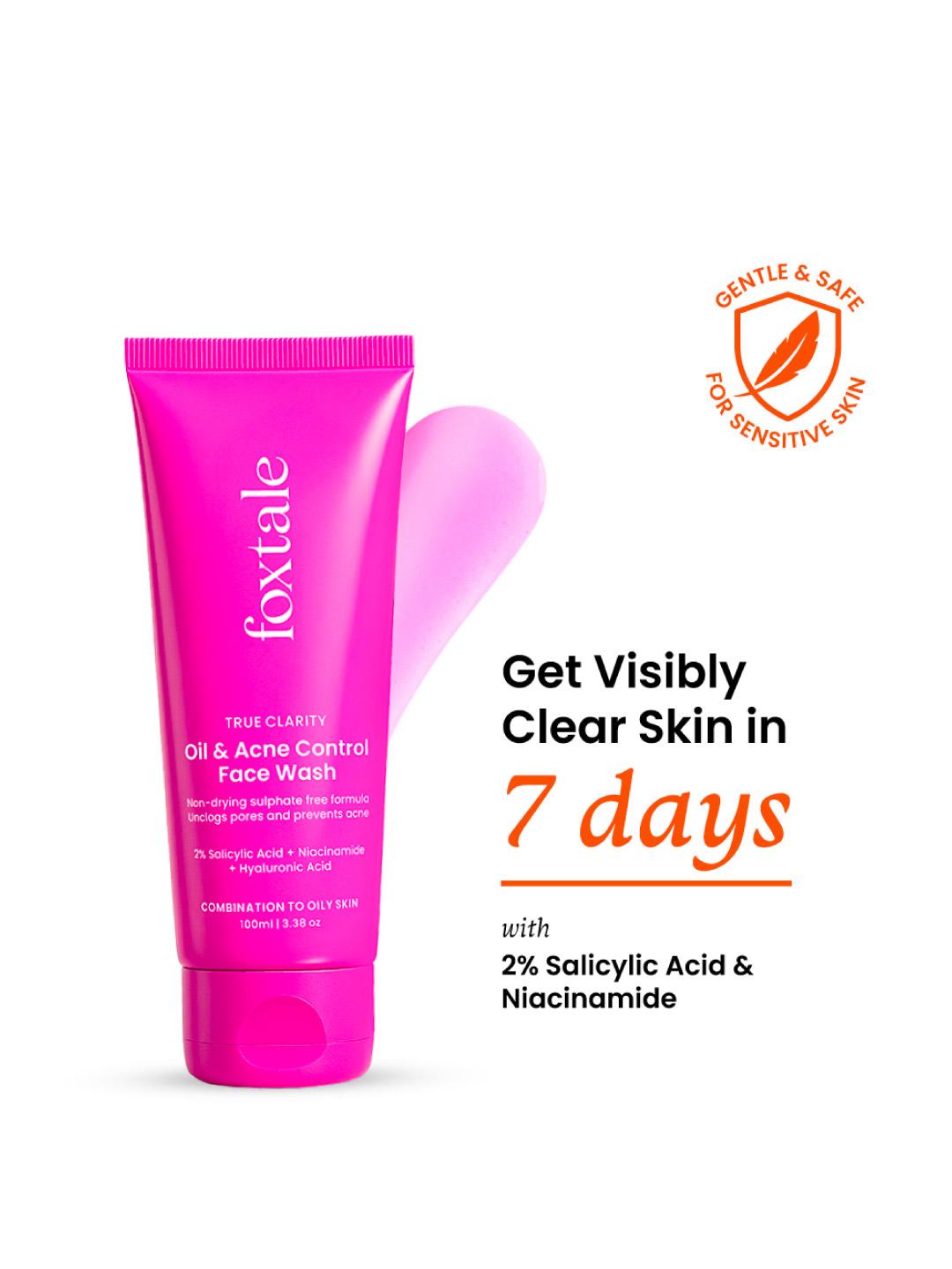 Buy FoxTale True Clarity Oil & Acne Control Face Wash With 2% Sacylic ...