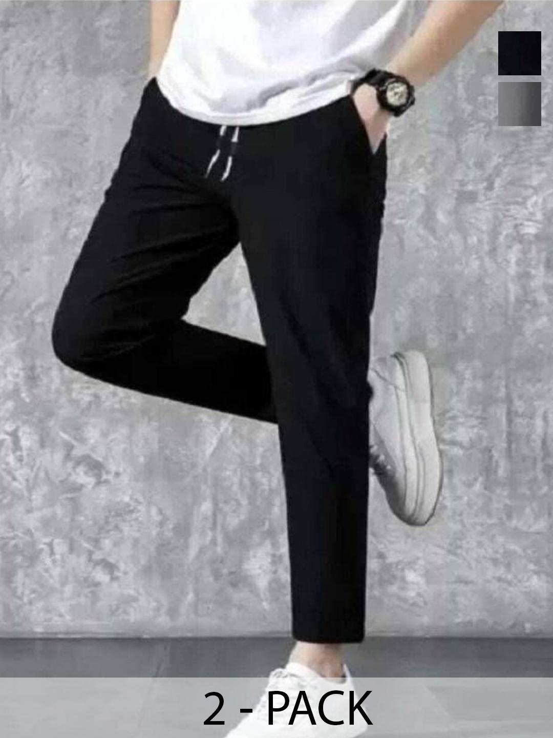 Buy ROYAL E KASHMIR Men Pack Of 2 Regular Fit Track Pants - Track Pants ...