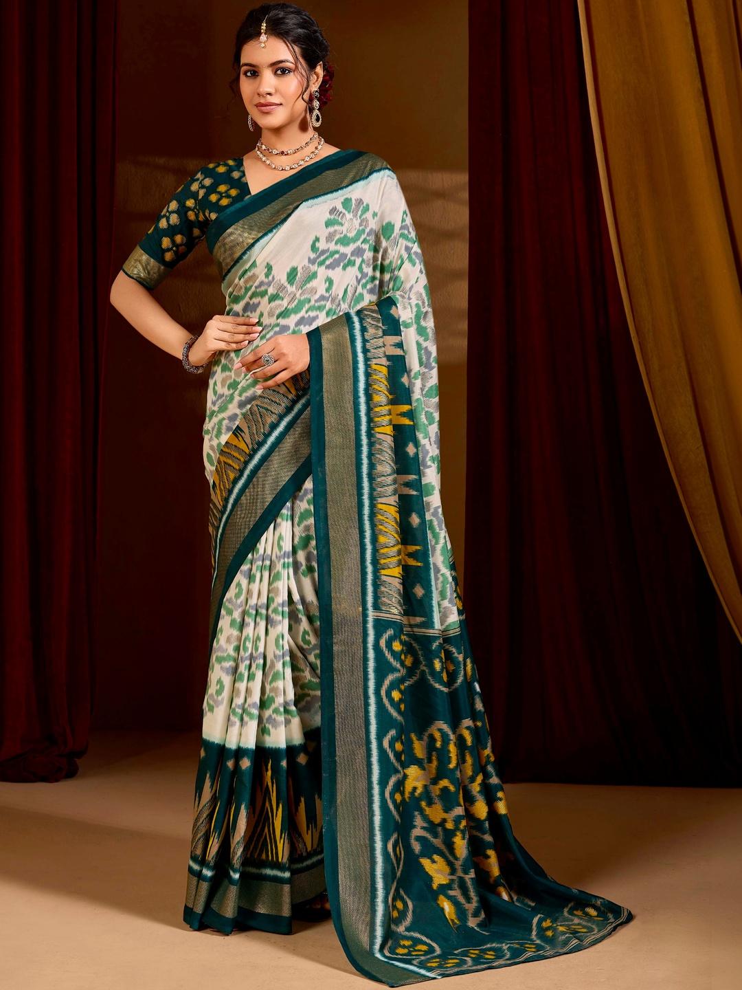 Buy TIRA Woven Design Silk Blend Patola Saree - Sarees for Women ...