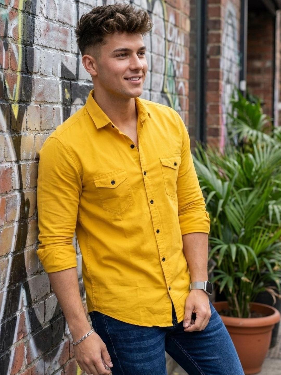 Buy The Roadster Lifestyle Co Pure Cotton Spread Collar Shirt - Shirts ...