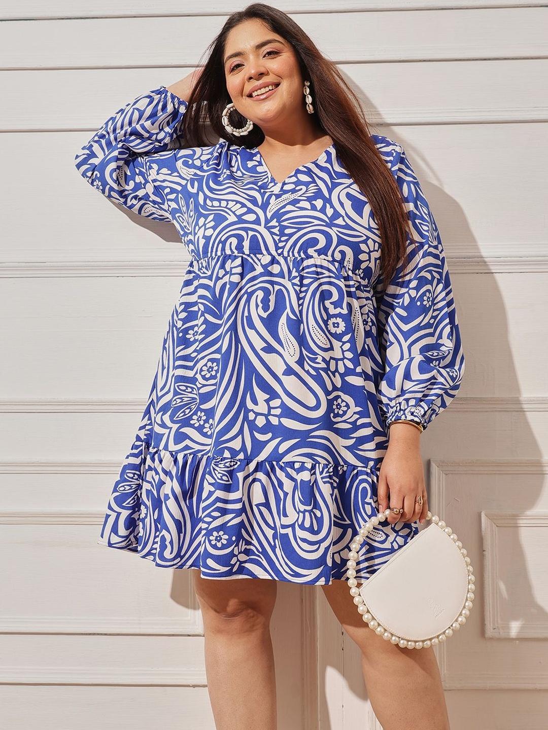 Buy CURVY STREET Print A Line Dress - Dresses for Women 40236918 | Myntra