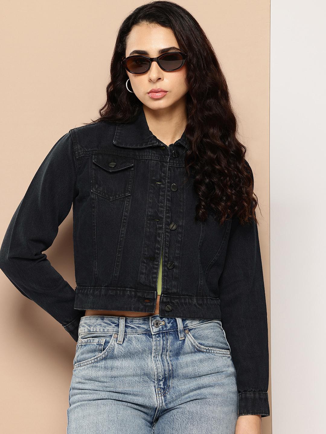 Buy DIVISIVE Spread Collar Denim Jacket - Jackets for Women 39984564 ...