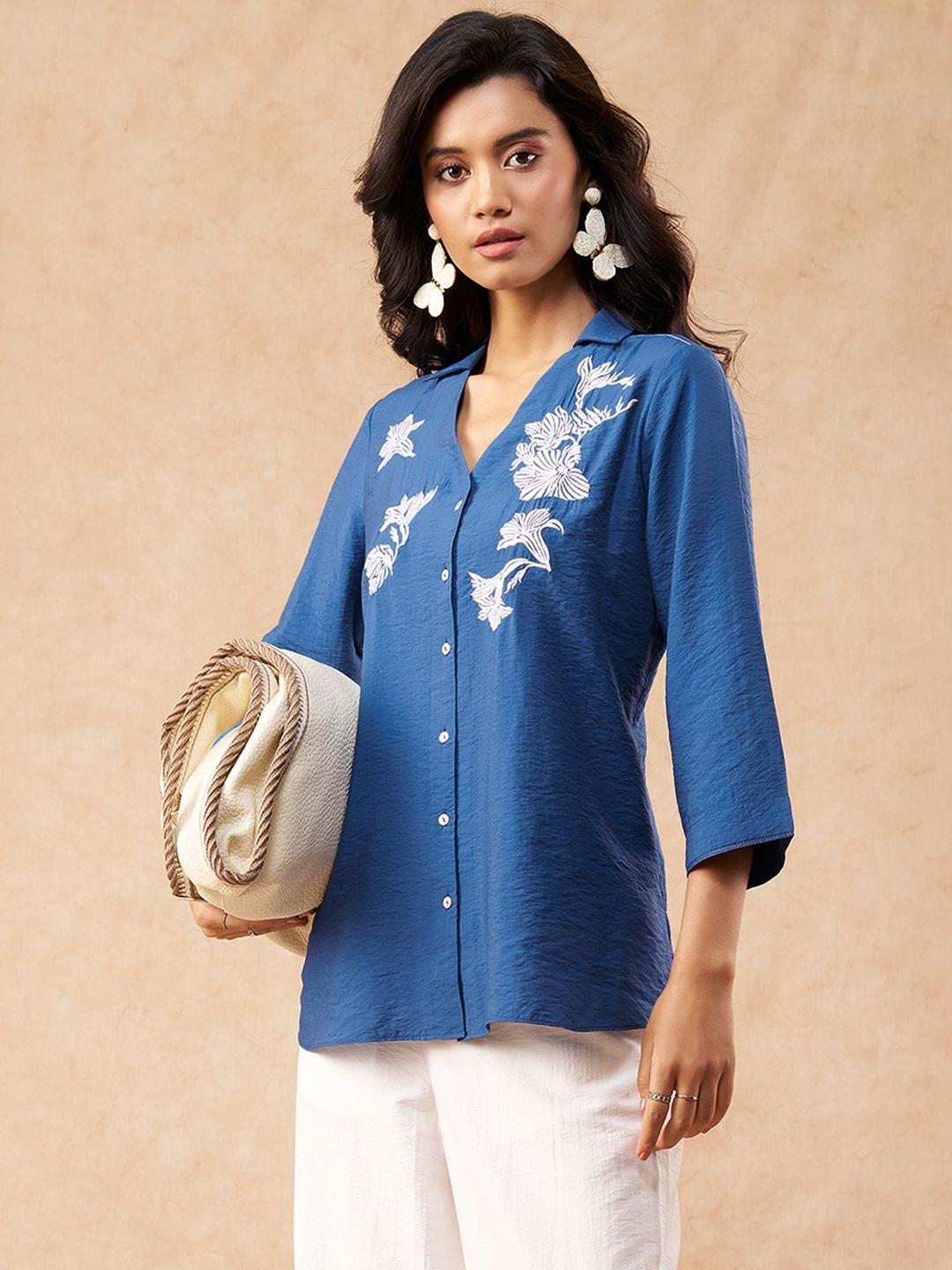 Buy Marigold Lane Floral Embroidered Top - Tops for Women 40343908 | Myntra