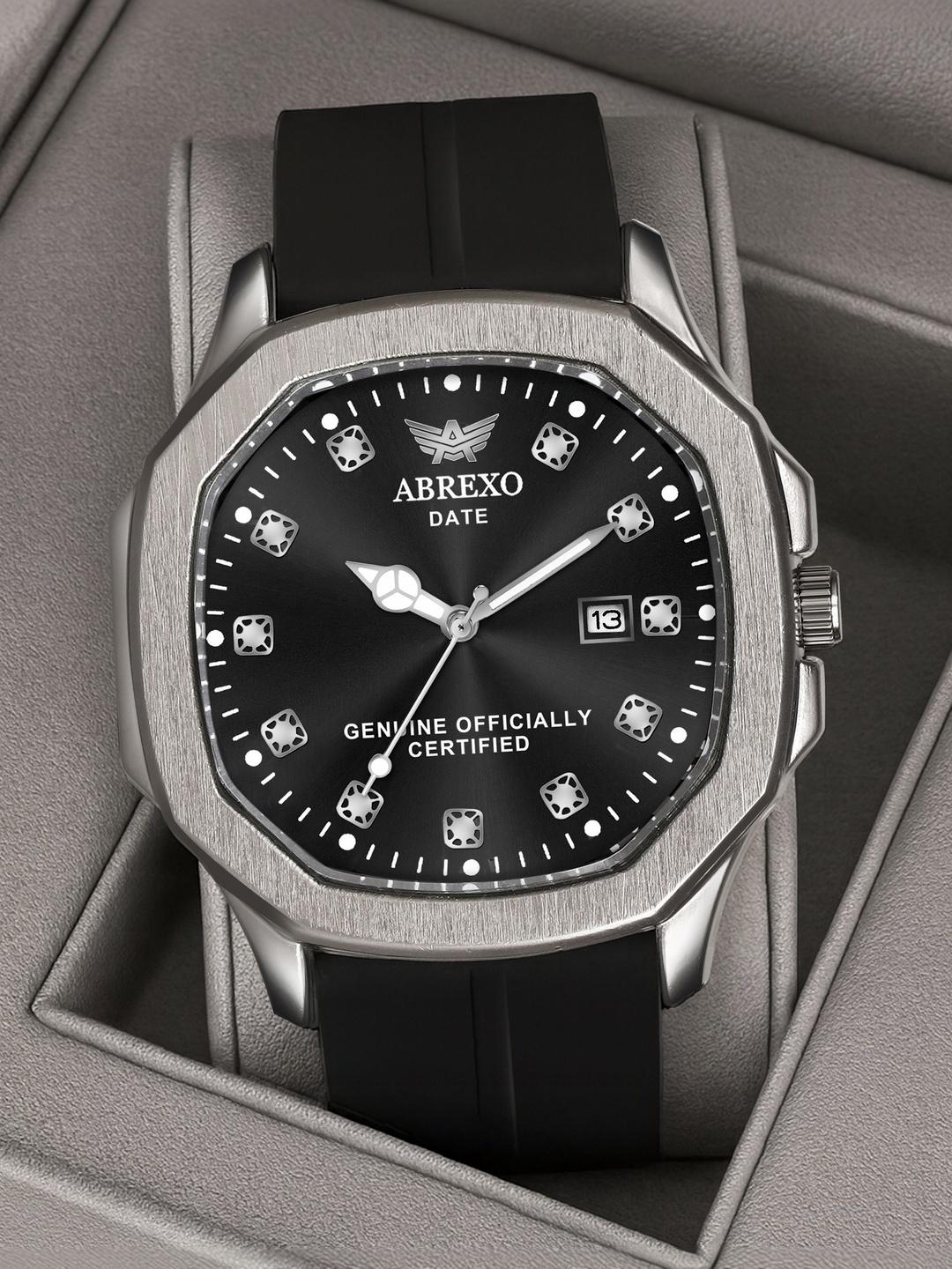 Buy Abrexo Men Dial & Straps Analogue Date Aperture Watch Abx2362 ...