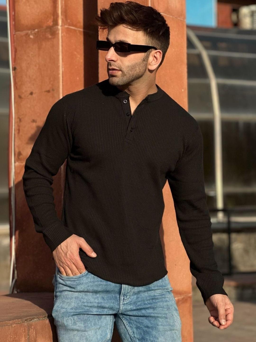Buy Starvy Men Henley Neck T Shirt - Tshirts for Men 40380693 | Myntra