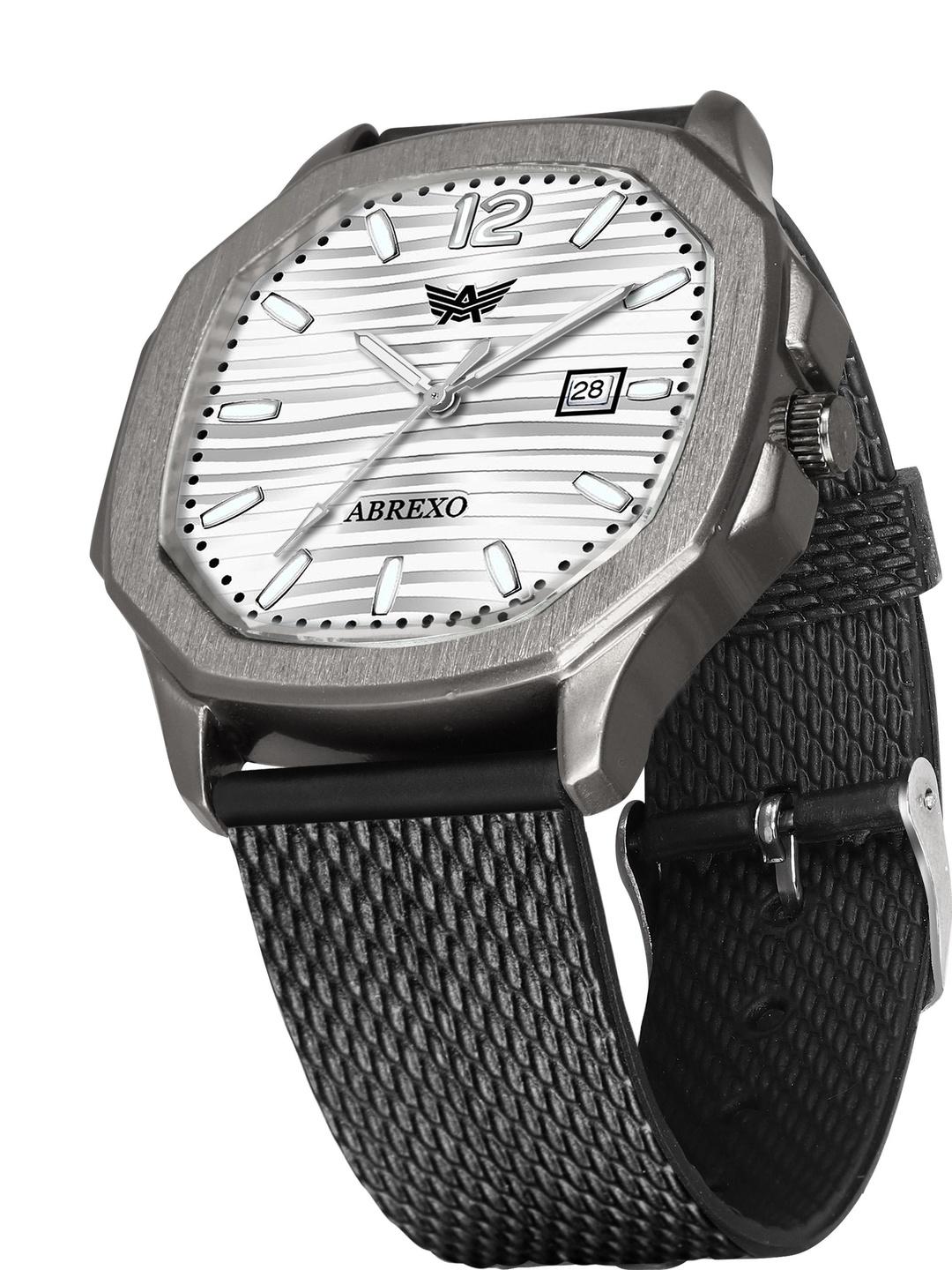 Buy Abrexo Men Dial & Straps Analogue Date Aperture Watch Abx8986 ...