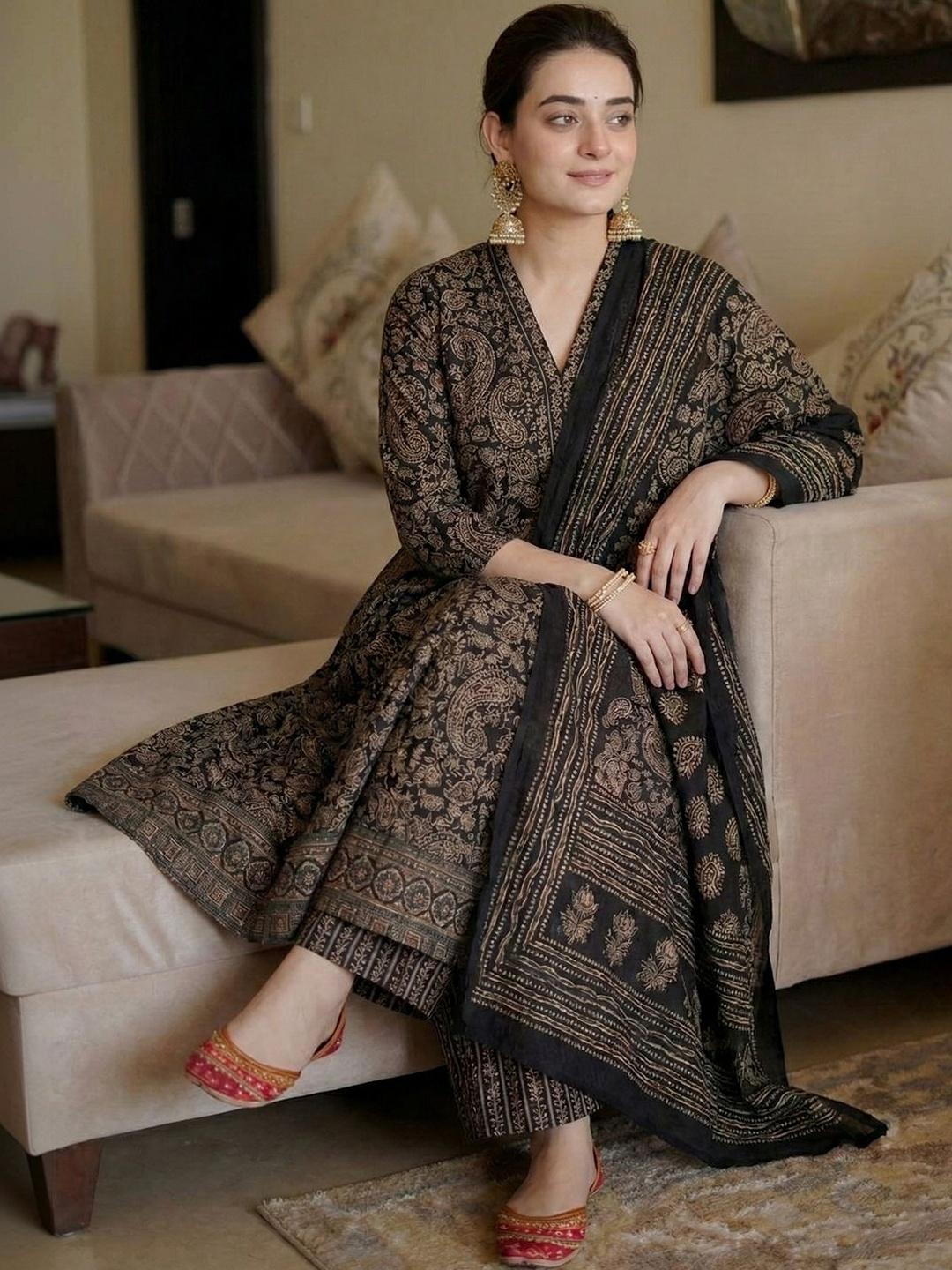 Buy Anouk Rustic Women Ethnic Motifs Printed Regular Kurta With ...
