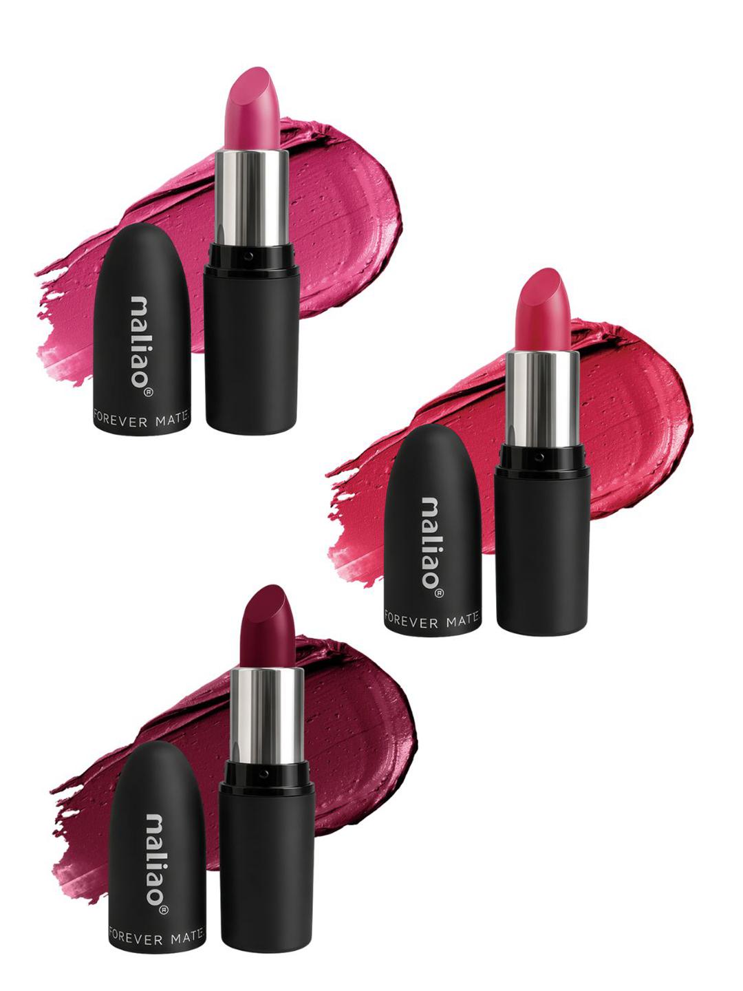 Buy Maliao Set Of 3 Forever Matte Long Lasting Velvet Finish Bullet ...