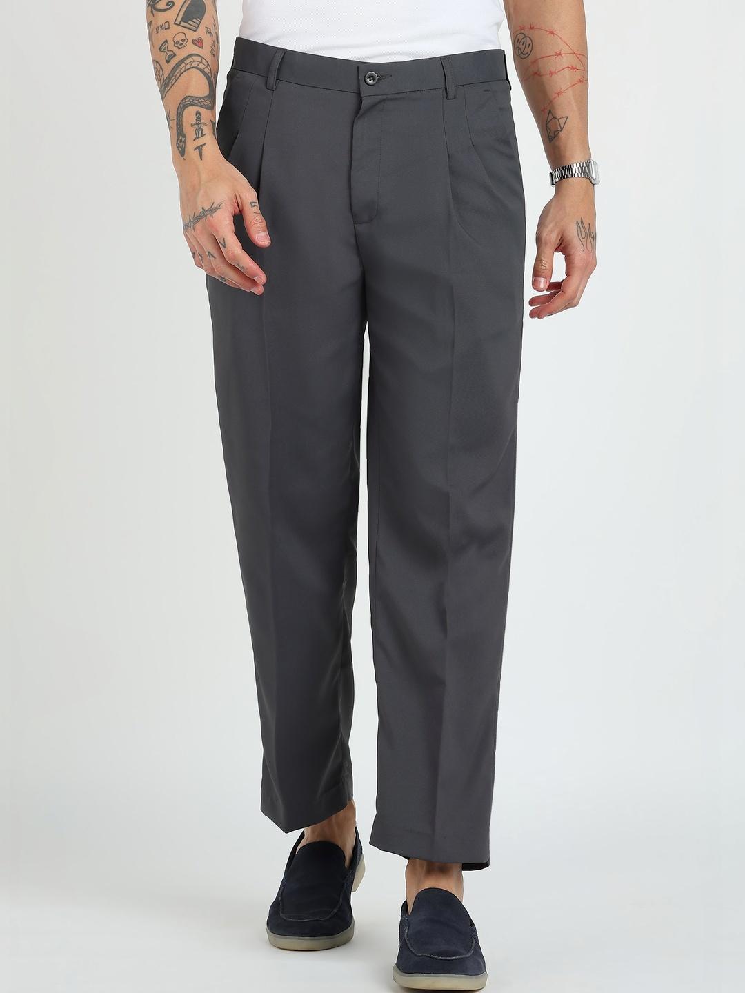 Buy MANCREW Men Relaxed Wrinkle Free Pleated Korean Pans - Trousers for ...