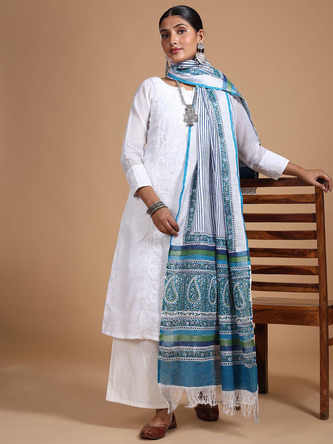 Buy Taavi Block Printed Dupatta - Dupatta for Women 34693261 | Myntra