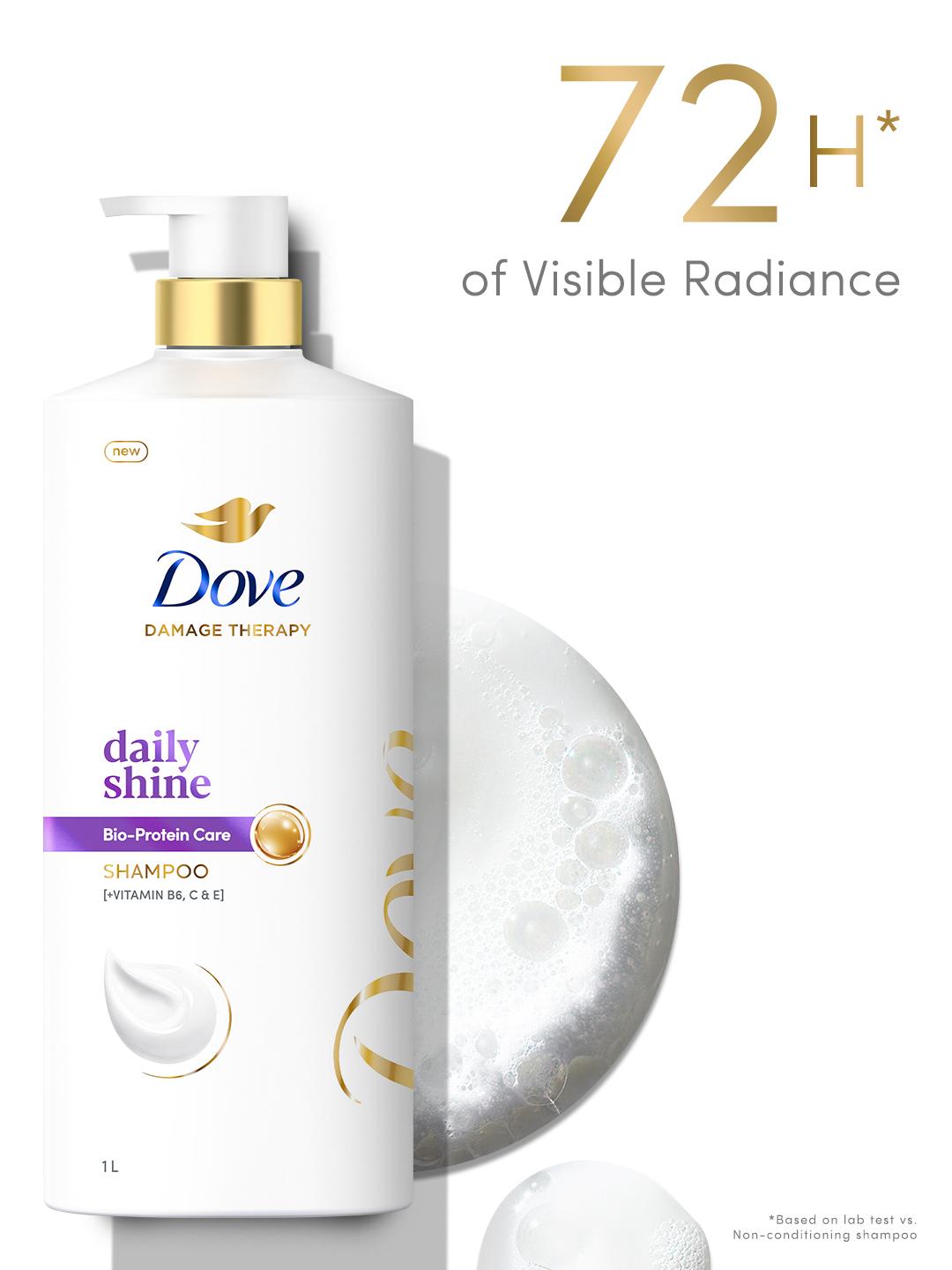 Buy Dove Unisex Daily Shine Shampoo For Dull Hair 1L - Shampoo for ...