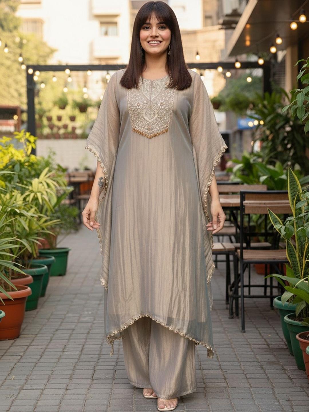 Buy Anouk Rustic Women Ethnic Motifs Embroidered Regular Thread Work ...