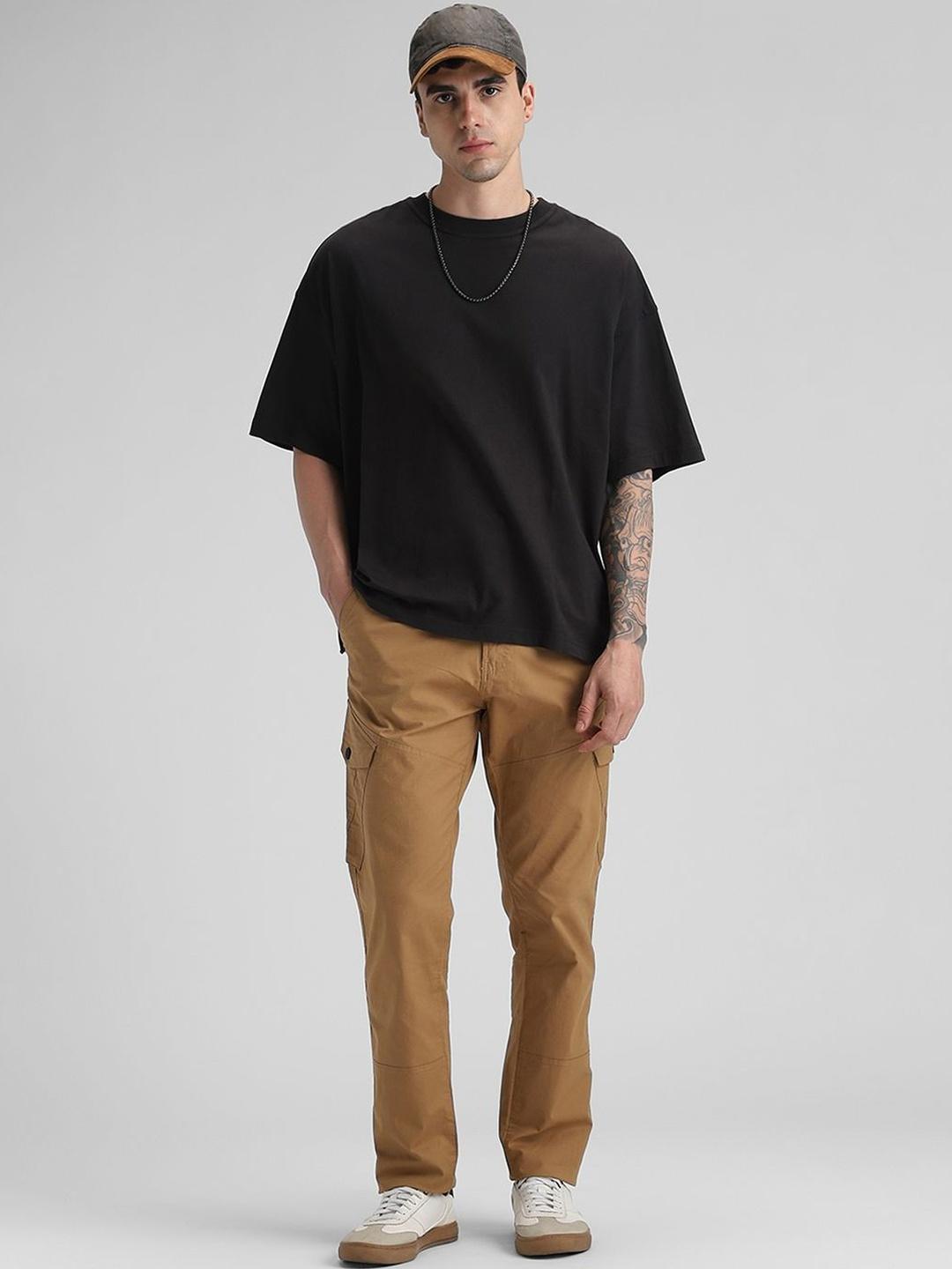 Buy Klub Fox Men Khaki Cotton Cargo Trouser - Trousers for Men 39289227 ...