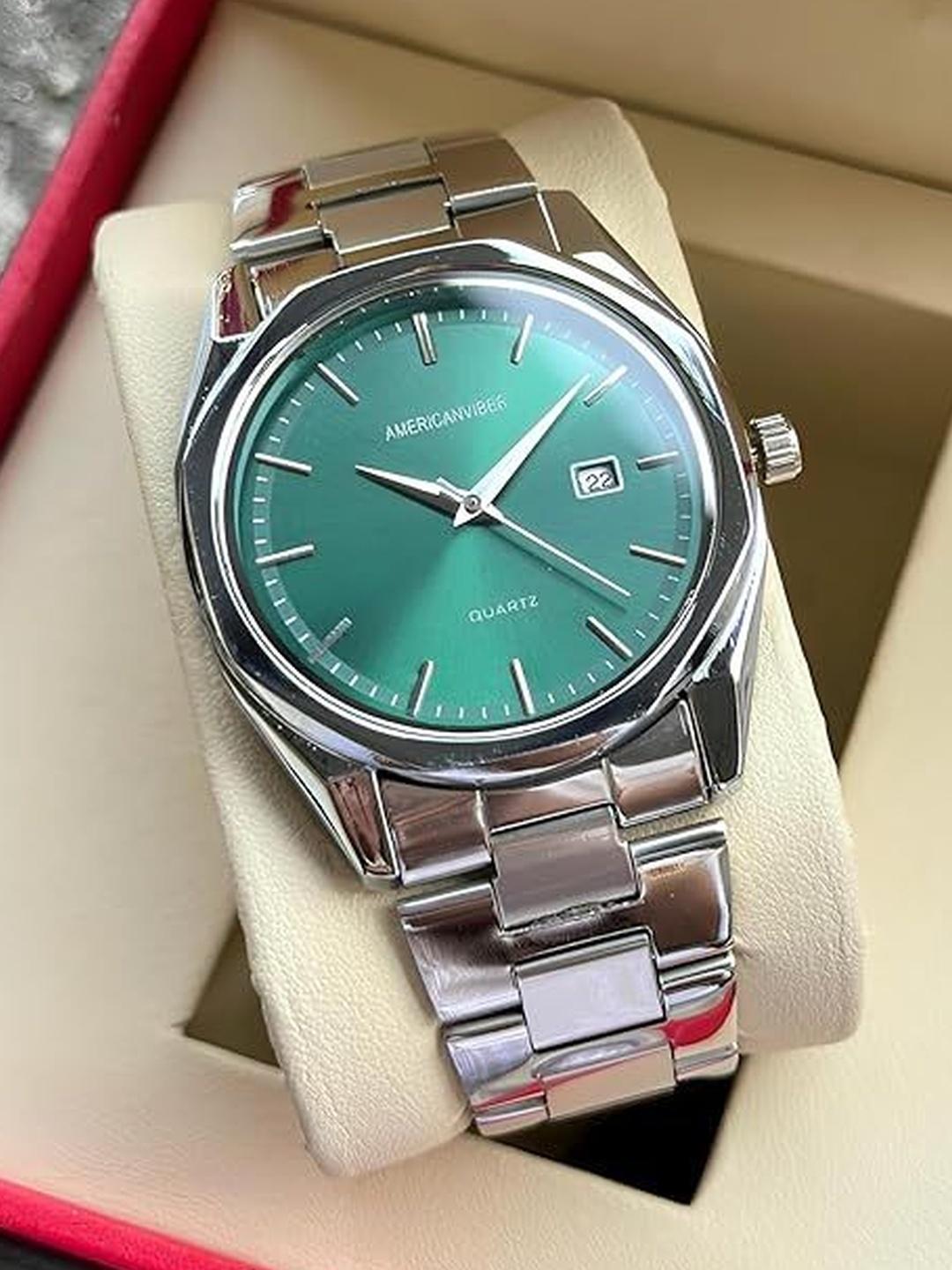 Buy Americanviber Men Dial & Stainless Steel Bracelet Style Straps ...