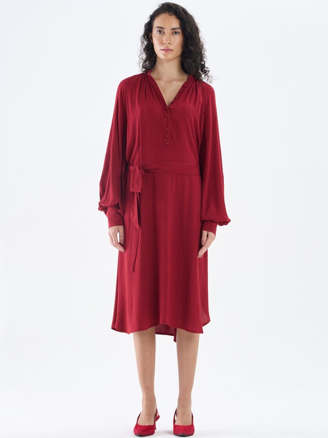 Buy Saintly Bishop Sleeve Maxi Midi Dress - Dresses for Women 39302271 ...