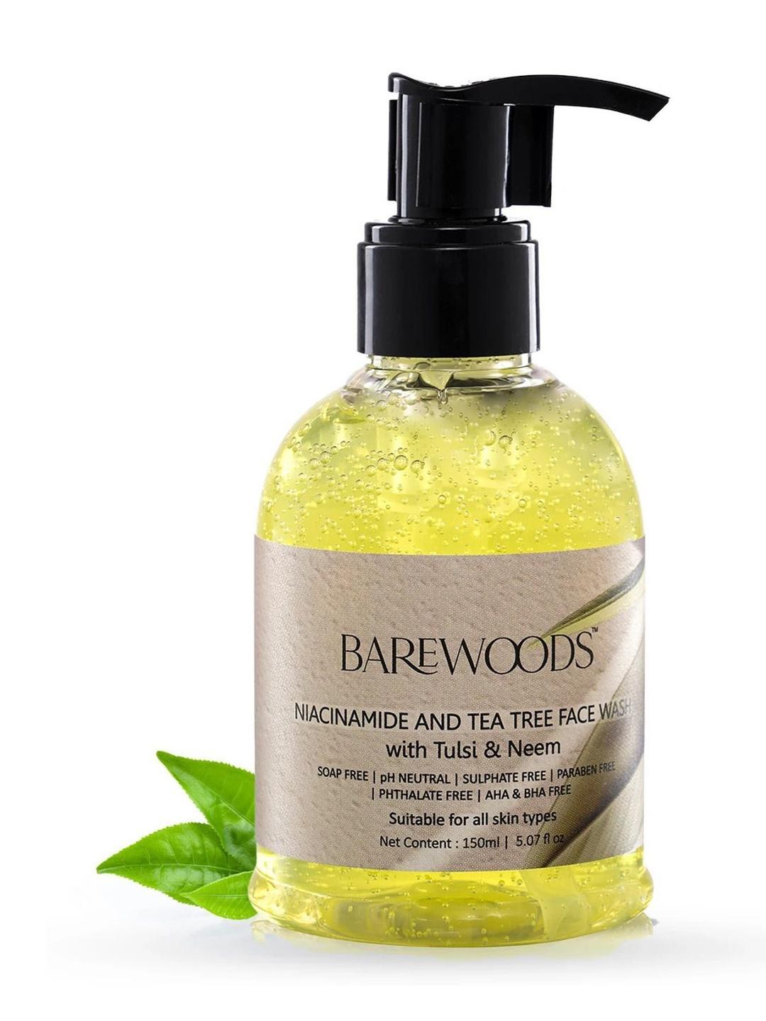 Buy BAREWOODS Tulsi & Niacinamide Face Wash For Hydration 150 Ml - Face ...