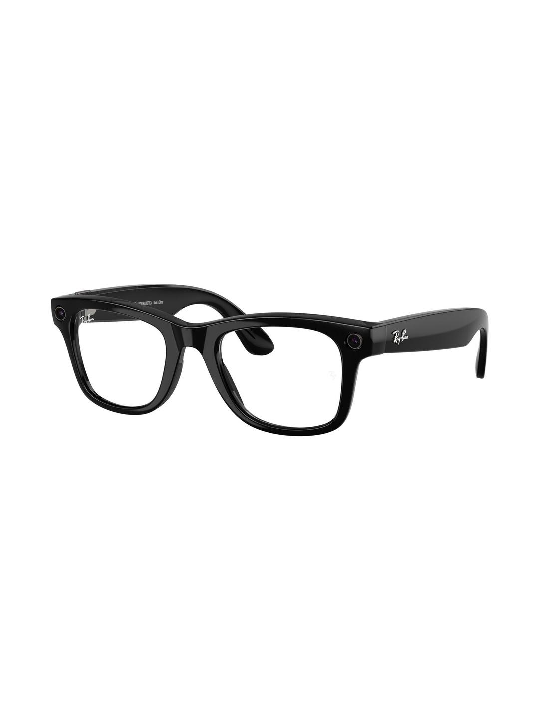 Buy Ray Ban Meta Wayfarer Square Shiny Black Frame Transitions Green ...