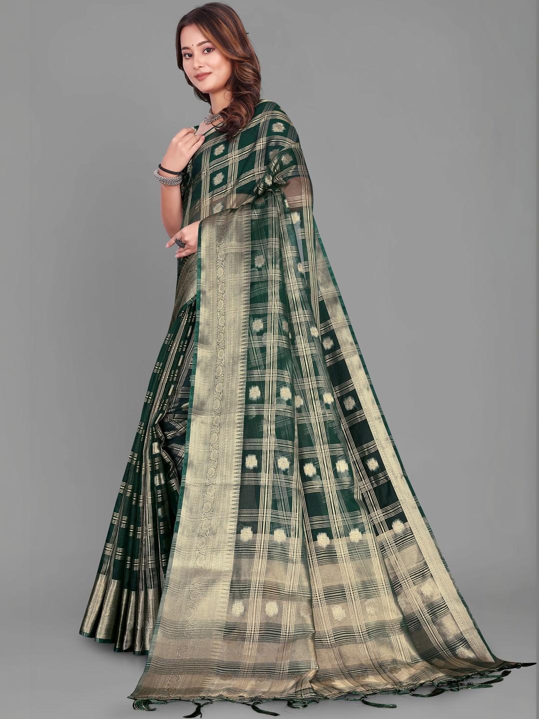 Buy KOTHARI IC Woven Design Zari Organza Patola Saree - Sarees for ...